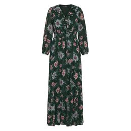 Zero Chiffonkleid mit Blumenprint Damen Gr&ouml;&szlig;e 40 gr&uuml;n Winterkleid