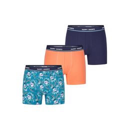 Happy Shorts Retro Pants ' Jersey ' Herren Gr&ouml;&szlig;e S navy / hellblau / orange