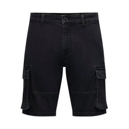Only & Sons Only & Sons Shorts 'Cam Stage' Herren Gr&ouml;&szlig;e 34 black denim