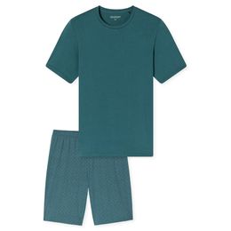 Schiesser Pyjama kurz 'Casual Essentials' Herren Gr&ouml;&szlig;e L dunkelgr&uuml;n