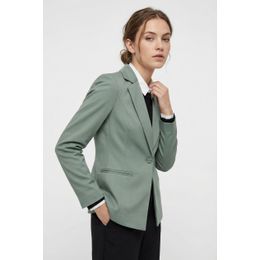 Kurzblazer Only "ONLPEACH L/S FIT BLAZER TLR NOOS", Damen, Gr. 36, laurel wreath, Web, Obermaterial: 95% Polyester, 5% Elasthan, unifarben, slim fit, V-Ausschnitt, Blazer Kurzblazer