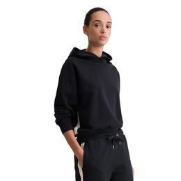 Marc O'Polo Kapuzensweatshirt MARC O'POLO, Damen, Gr. S, deep night blau, Sweatware, Obermaterial: 100% Baumwolle, Basic, Rundhals, B&uuml;ndchen, Sweatshirts Kapuzensweatshirt, mit Logo-Stickerei