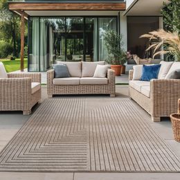 Outdoorteppich Ayyildiz Teppiche "NOVA 1202", beige, B:280cm H:5mm L:370cm, Polypropylen, Teppiche, Outdoorteppich, L&auml;ufer, In und Outdoor, Hoch Tief Effekt, Wohnzimmer, Aussenbereich