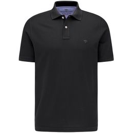 Poloshirt Fynch-Hatton, Herren, Gr. L (52/54), schwarz, Jersey, Obermaterial: 100% Baumwolle, unifarben, normal, ohne Ausschnitt, Shirts Poloshirt, normale Passform, mit 2-Knopf-Polokragen, aus Baumwolle, Topseller