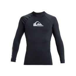 Rash Guard Quiksilver "Everyday", Herren, Gr. S/172 - 177cm & 61 -70kg, blau (schwarz navy), Obermaterial:84% Microfaser, 16% Elasthan;, Shirts Rash Guard