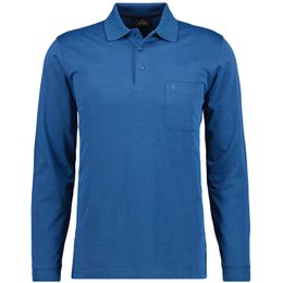 Longshirt Ragman, Herren, Gr. XL (56/58), blau (blau, melange, 765), Baumwollmischung, ohne Ausschnitt, Shirts Longshirt