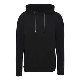 Hoodie BENCH. LOUNGEWEAR, Herren, Gr. 48/50 (M), schwarz, Sweatware, Obermaterial: 60% Baumwolle, 40% Polyester, unifarben, Basic, bequem h&uuml;ftbedeckend, Rundhals, Rippb&uuml;ndchen, Sweatshirts Hoodie, Langarm, Sweatshirt mit Rundhals und Kapuze, Baumwollmischung