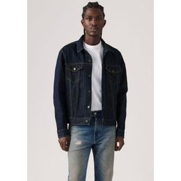 Levi's Jeansjacke LEVI'S "VINTAGE FIT TRUCKER JKT", Herren, Gr. M, wash it out rinse t, Denim/Jeans, Obermaterial: 100% Baumwolle, unifarben, h&uuml;ftlang, Rundhals, 1-Knopf-Manschette, Jacken Jeansjacke, mit Knopfleiste