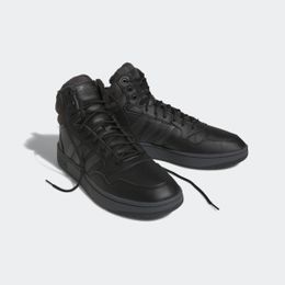 Sneaker adidas Sportswear "HOOPS 3.0 MID LIFESTYLE BASKETBALL CLASSIC FUR LINING WINTERIZED", Herren, Gr. 46, schwarz (core schwarz, carbon, cloud wei&szlig;), Synthetik, Textil, Schuhe Sneaker