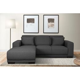 Ecksofa Home Affaire "BORNHOLM L-Form, B: 234 cm - OTTO. Verl&auml;ssliche Qualit&auml;t.", grau (anthrazit), B:234cm H:85cm T:162cm, 100% Polyester, Sofas, Ecksofa, Recamiere links oder rechts bestellbar, Wellenfederung, inkl. 2 Kissen