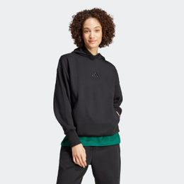 Kapuzensweatshirt adidas Sportswear "W ALL SZN BF HD", Damen, Gr. XS, schwarz, Obermaterial: 70% Baumwolle, 30% Polyester, Sweatshirts Kapuzensweatshirt