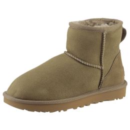 UGG Australia Winterboots UGG "Unisex Classic Mini 2", Damen, Gr. 10 (41), gr&uuml;n (khaki (antilope)), Obermaterial: 100% Lammfell. Decksohle: 100% Lammfell. Laufsohle: 100% EVA, clean, unifarben, Schuhe Winterboots, Schlupfboots