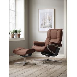 Relaxsessel stressless "Mayfair", braun (copper paloma), B:83cm H:102cm T:74cm, Leder PALOMA: PALOMA ist ein durchgef&auml;rbtes Semianilin-M&ouml;belleder mit nat&uuml;rlicher Narbung., Sessel, Relaxsessel, mit Hocker, mit Cross Base, Gr&ouml;&szlig;e S, M & L, Holzakzent Schwarz
