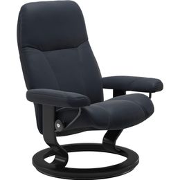 Relaxsessel stressless "Consul", blau (shadow blau paloma), B:76cm H:100cm T:71cm, Leder BATICK: BATICK ist ein leicht korrigiertes, durchgef&auml;rbtes und genarbtes M&ouml;belleder, bei dem die meisten Unebenheiten und Spuren in der Regel entfernt wurden.;Leder PALOMA: PALOMA ist ein durchgef&auml;rbtes Semianilin-M&ouml;belleder mit nat&uuml;rlicher Narbung.;ROHLEDER Stoff Q2 FARON: Ein fester zuverl&auml;ssiger Boucl&eacute; mit 