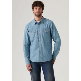 Levi's Jeanshemd LEVI'S "RELAXED FIT WESTERN", Herren, Gr. XL, N-Gr, blau dreams chambray, Denim/Jeans, Obermaterial: 100% Baumwolle, relaxed fit, 1-Knopf-Manschette, Hemden Jeanshemd, im Western-Stil
