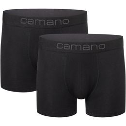 Boxershorts Camano "comfort", Herren, Gr. XL, schwarz, Obermaterial: 95% Baumwolle, 5% Elasthan, unifarben, eng, Unterhosen Boxershorts, mit elastischem Logobund