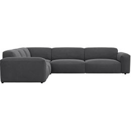 Ecksofa FLEXLUX "Lucera, super bequem durch hochwertigen Sitzaufbau mit Kaltschaum", grau (dervit grau), B:319cm H:73cm T:285cm, 100% Polyester, Sofas, Ecksofa, modern & anschmiegsam, L-Form, Designsofa