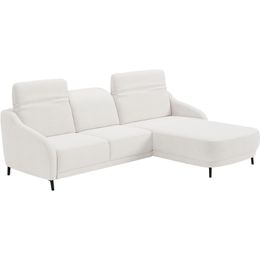 Sit & More Ecksofa SIT & MORE "Blues L-Form", wei&szlig;, B:271cm H:93cm T:191cm, 100% Polyester, Sofas, Ecksofa, wahlweise mit Klapptisch und USB
