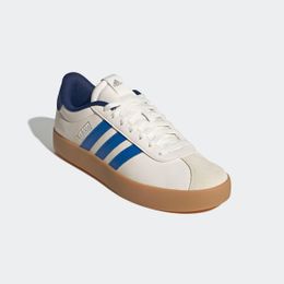 Sneaker adidas Sportswear "VL COURT 3.0", Herren, Gr. 42,5, core wei&szlig;, bright royal, dunkelblau, Leder, Synthetik, Schuhe Sneaker, inspiriert vom Design des adidas samba