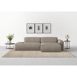 Ecksofa Trendmanufaktur "Braga, mit hochwertigem Kaltschaum, L-Form, in Cord erh&auml;ltlich", braun (schlamm), B:275cm H:72cm T:160cm, 100% Polyester, Sofas, Ecksofa, modernes Sofa, Couch mit hohem Sitzkomfort, 275/72/160 cm (B/H/T)