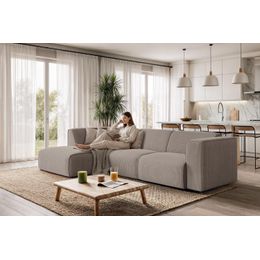 Ecksofa OTTO HOME "Merid L-Form, B: 295 cm - OTTO. Verl&auml;ssliche Qualit&auml;t.", grau (taupe), B:295cm H:70cm T:162cm, 100% Polyester, Sofas, Ecksofa, jederzeit durch Module erweiterbar