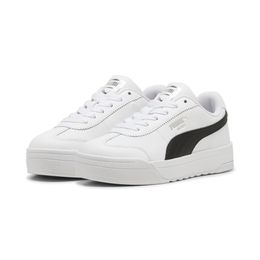 Sneaker Puma "ROMA FEMININE WNS", Damen, Gr. 42,5, schwarz-wei&szlig; (Puma wei&szlig;, Puma schwarz), Leder, unifarben, Schuhe Sneaker