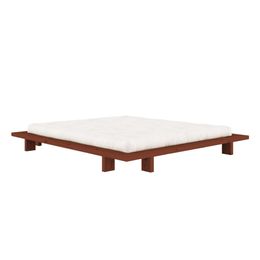 Bettgestell Karup Design "Bettgestell JAPAN BED Futonbett aus FSC-zertifiziertem Massivholz", terra rot, B:208cm H:20cm L:228cm, Betten, Bettgestell, zeitlos, bequem & in mehreren Farben und Gr&ouml;&szlig;en erh&auml;ltlich