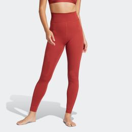Trainingstights adidas Performance "ALL ME ESSENTIALS FULL-LENGTH LEGGINGS", Damen, Gr. L, N-Gr, rot (preloved ruby, normal, gr.), Obermaterial: 85% Polyester, 15% Elasthan, Hosen Trainingstights