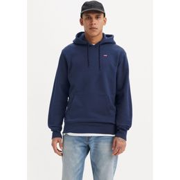 Levi's Kapuzensweatshirt LEVI'S "NEW ORIGINAL HOODIE", Herren, Gr. M, blau (navy), Sweatware, Obermaterial: 100% Baumwolle, normal h&uuml;ftbedeckend, Rundhals, eingesetzt Rippb&uuml;ndchen, Sweatshirts Kapuzensweatshirt, mit kleinem Batwing-Logo