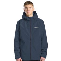 3-in-1-Funktionsjacke Jack Wolfskin "TAUBENBERG 3IN1 JKT M", Herren, Gr. XXL, blau (midnight sky), Obermaterial: 100% Polyester, normal, hoch geschlossener Ausschnitt, mit verstellbarem Klettverschluss, Jacken 3-in-1-Funktionsjacke, 3in1, wasserdicht, winddicht, &Uuml;bergangsjacke