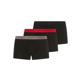 Trunk HUGO UNDERWEAR "TRUNK TRIPLET PACK", Damen, Gr. L (52), 3 Stk., schwarz, Jersey, Obermaterial: 95% Baumwolle, 5% Elasthan, unifarben, eng, Unterhosen Trunk, mit Logoschriftzug auf dem Bund