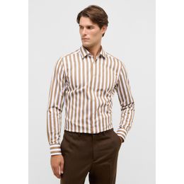 Langarmhemd Eterna "SLIM FIT", Damen, Gr. 38, Normalgr&ouml;&szlig;en, beige (taupe), Satin, 100% Baumwolle, schmal, Manschette, Hemden Langarmhemd, NON IRON (b&uuml;gelfrei)