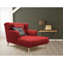 Loveseat Home Affaire "Baggio Kuschel Mega Lounge Big Sessel", rot, B:101cm H:99cm T:152cm, 92% Polyester, 8% Nylon, Sessel, Loveseat