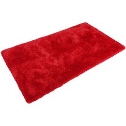 Badematte HOMIE LIVING "Porto Azzurro", rot, H:30mm, Polyester, Badematten, Badematte, Badteppich, uni, rechteckig & rund, waschbar, Badezimmerteppich