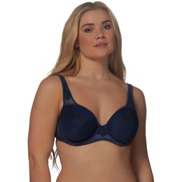 B&uuml;gel-BH ELBRINA "Spacer Bra", Damen, Gr. 70, Cup G, blau (dunkelblau), Spitze, Obermaterial: 50% Polyester, 42% Polyamid, 8% Elasthan, unifarben, comfort fit, BHs B&uuml;gel-BH, vorgeformte Cups, breite Tr&auml;ger, mit B&uuml;gel, mit Spitze, feminin