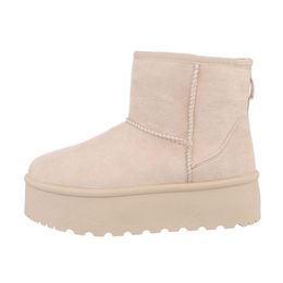 Ital-Design Boots Damen Gr&ouml;&szlig;e 36 beige Winterschuhe