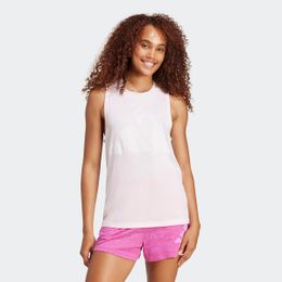 Tanktop adidas Sportswear "ESSENTIALS WINNERS", Damen, Gr. XL, pink (clear pink, wei&szlig;), Obermaterial: 50% Polyester, 25% Baumwolle, 25% Viskose, Rundhals, Tops Tanktop