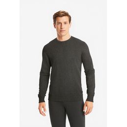 Jack & Jones Rundhalspullover JACK & JONES "EMIL KNIT", Herren, Gr. XL, grau (dunkelgrau, meliert), Obermaterial: 60% Baumwolle, 20% Nylon, 20% Viskose, normal, Rundhals, Pullover Rundhalspullover