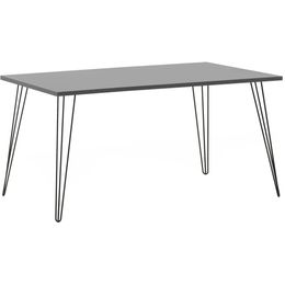 Ablagetisch Schildmeyer "Fynn", grau (platingrau, schwarz, platingrau), B:160cm H:74cm T:80cm, Tische, Ablagetisch, Tischbeine aus Metall