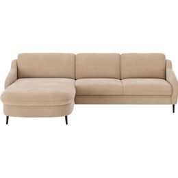 Sit & More Ecksofa SIT & MORE "Soul L-Form", braun (macciato), B:280cm H:90cm T:182cm, 100% Polyester, Sofas, Ecksofa, wahlweise mit Bettfunktion und Bettkasten oder Schubkasten