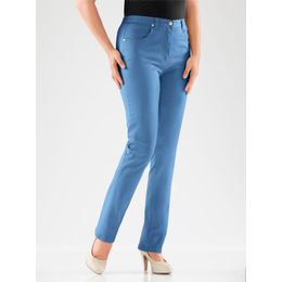 Bequeme Jeans CLASSIC, Damen, Gr. 18, Kurzgr&ouml;&szlig;en, blau (blau, bleached), 78% Baumwolle, 20% Polyester, 2% Elasthan, unifarben, lang, Jeans Bequeme Jeans