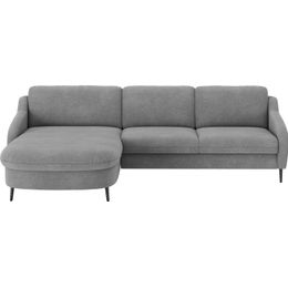 Sit & More Ecksofa SIT & MORE "Soul L-Form", grau, B:280cm H:90cm T:182cm, 95% Polyester, 5% Polyamid, Sofas, Ecksofa, wahlweise mit Bettfunktion und Bettkasten oder Schubkasten