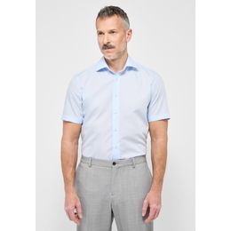 Kurzarmhemd Eterna "SLIM FIT", Damen, Gr. 43, Normalgr&ouml;&szlig;en, hellblau, Popeline, 100% Baumwolle, schmal, Hemden Kurzarmhemd, NON IRON (b&uuml;gelfrei)