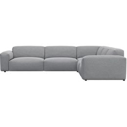 Ecksofa FLEXLUX "Lucera, super bequem durch hochwertigen Sitzaufbau mit Kaltschaum", grau (sophisto grau), B:319cm H:73cm T:285cm, 100% Polyester, Sofas, Ecksofa, modern & anschmiegsam, L-Form, Designsofa