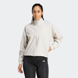 Blouson adidas Performance "PACER W JACKET", Damen, Gr. XL, grau (wonder aluminium), Obermaterial: 88% Polyester, 12% Elasthan, Jacken Blouson, leichte Trainingsjacke