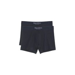 Marc O'Polo Boxer MARC O'POLO "Iconic Rib 2P Boxer", Herren, Gr. L, dunkelblau, Single Jersey, Obermaterial: 95% Baumwolle, 5% Elasthan, unifarben, Unterhosen Boxer, 2x2 rib fabric