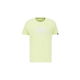 T-Shirt Alpha Industries "Basic T-Shirt BL", Herren, Gr. L, gr&uuml;n (arctic lime), Obermaterial: 100% Baumwolle, Shirts T-Shirt