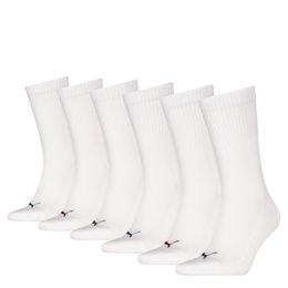 Socken Puma "Puma UNISEX CUSHIONED NEXT CREW 6P ECOM", Herren, Gr. 35-38, wei&szlig;, colorot logos, Baumwollmischung, Socken Socken, mit Logoschriftzug an der R&uuml;ckseite