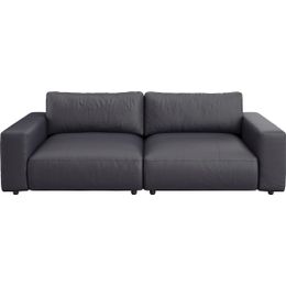Big-Sofa Musterring "LUCIA", braun (braun bax), B:252cm H:81cm T:124cm, Flachgewebe FLORIS (100% Polyester);Flachgewebe VALMONT (60% Baumwolle/ 40% Leinen);Microfaser CRONA (100% Polyester), Sofas, Big-Sofa, in vielen Qualit&auml;ten und 4 unterschiedlichen N&auml;hten, 2,5-Sitzer