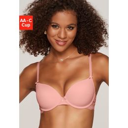 Schalen-BH Nuance, Damen, Gr. 85, Cup B, orange (pfirsich), Spitze, Obermaterial: 85% Polyamid, 15% Elasthan, BHs Schalen-BH, im R&uuml;cken aus Spitze, Cups aus Microtouch, Dessous